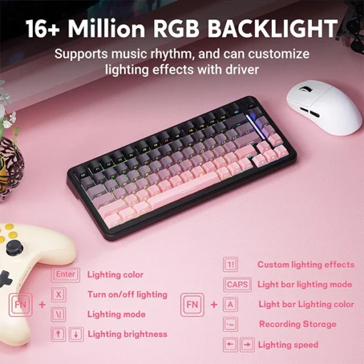 ATTACK SHARK X87 Blackberry Strawberry Switch | Clavier Gamer