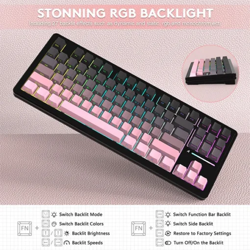 ATTACK SHARK M87 Pro V2 Blackberry (White Jade Switch)